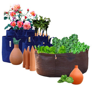 Small Space Urban Gardening | Olla Pots | Root Pouch Grow Bags – Up On ...