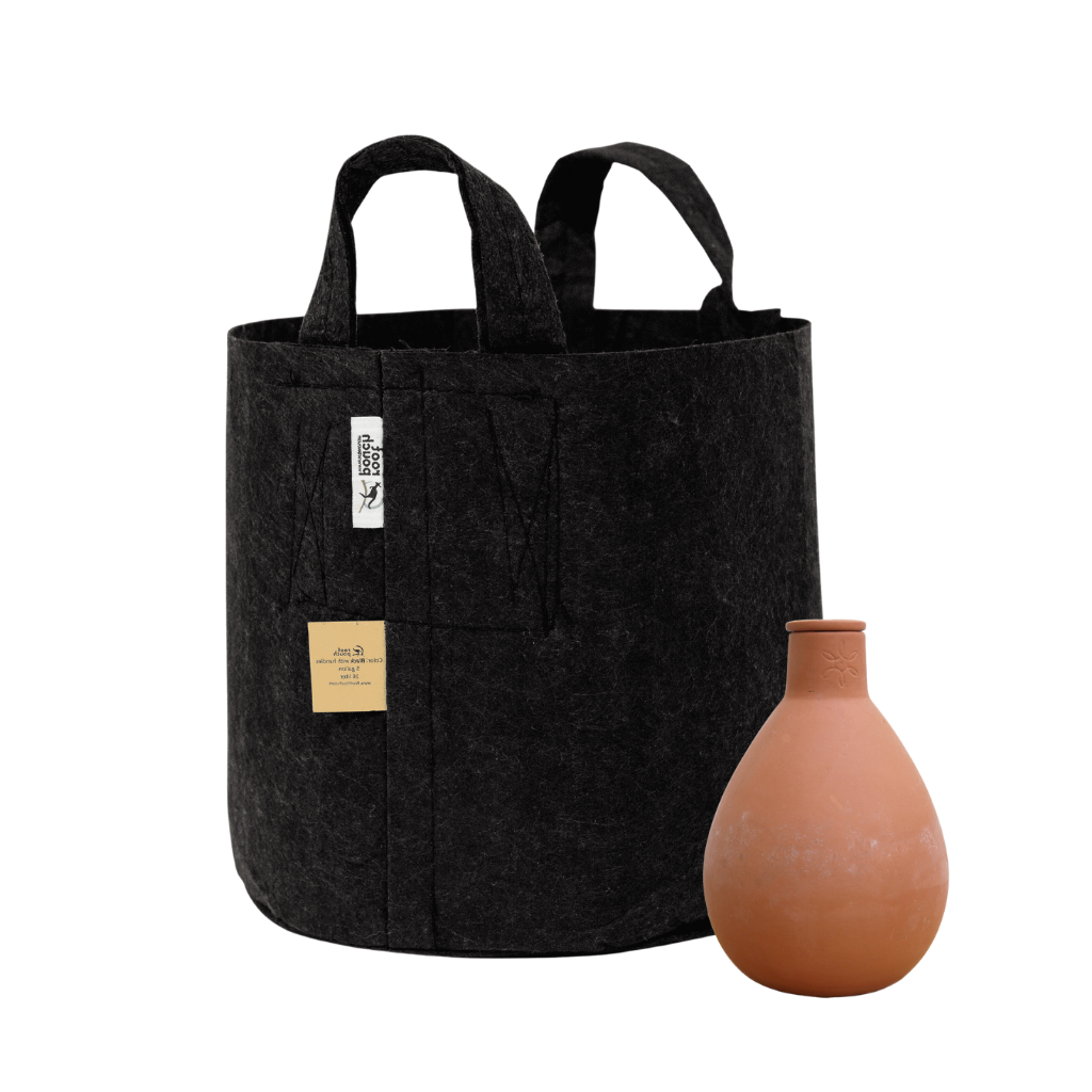 Sustainable Grow Pack | Waterpot Olla & 30 Litre Root Pouch Grow Bag ...